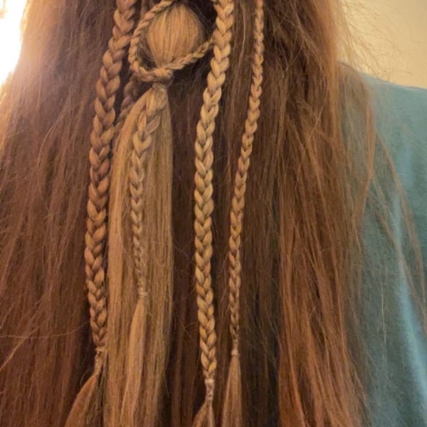Renaissance Hair Extension • Clip in • Princess Braid • Wedding ...