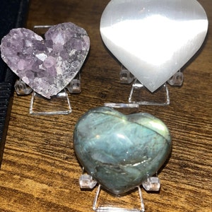 Crystal Heart Display Stands one - Etsy