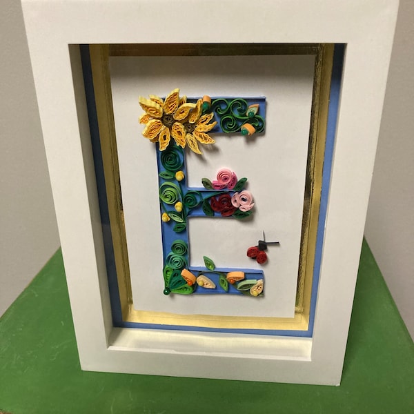 Personalized, Initial Letter Wall Art Gift Handmade Hand Quilled Any ...