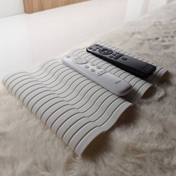 Wave Remote Tray, Decorative Remote Control Holder, TV Remote Caddy ...