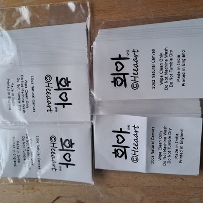 Custom White Satin Labels. Personalized Labels. Garment Labels. Care ...