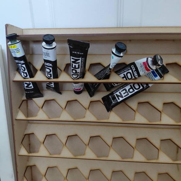 Wall Mounted Tube Type Paint Storage Rack - 20/21ml Tubes or 37ml Tubes ...