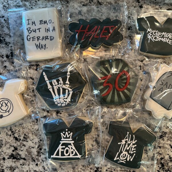 Emo Band Inspired Decorated Sugar Cookies - Etsy