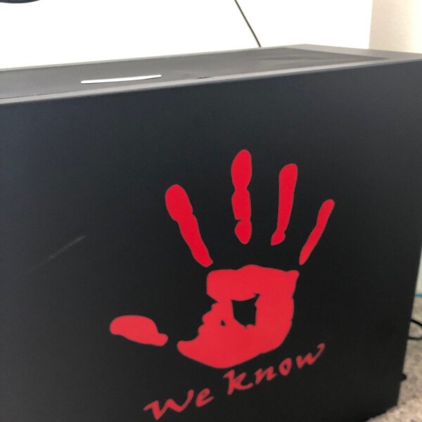 Skyrim Inspired We Know Vinyl Decal Dark Brotherhood Sticker Gaming ...