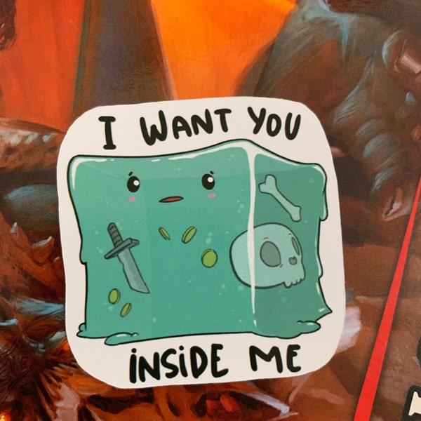 Gelatinous Cube Sticker Dnd Monster Gift Sticker TTRPG Sticker Dungeons ...