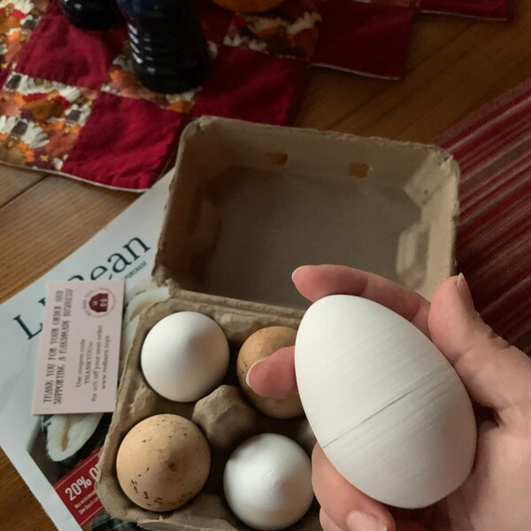Wooden Eggs, Play Kitchen Food, Hollow Eggs, Wood Toys, Fillable Eggs ...
