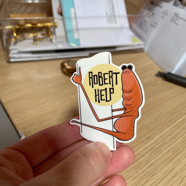 Marcus the Vrchat Worm Sticker: Glossy Vinyl Robert Help Decal - Etsy