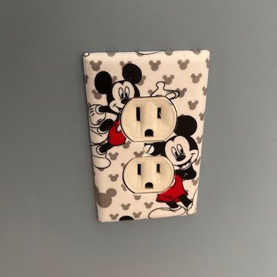 Standing Lounging Mickey Mouse Light Switch Cover Outlet Cover Bedroom ...