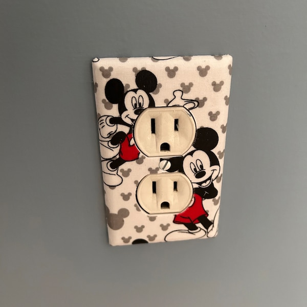Standing Lounging Mickey Mouse Light Switch Cover Outlet Cover Bedroom ...