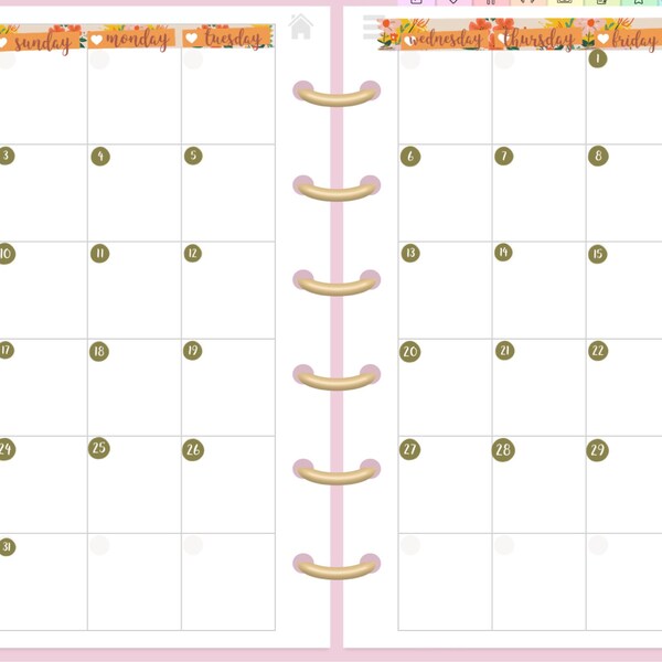 Homeschool Digital Planner in Pastels, Learning at Home Digital Planner ...