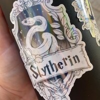 Holographic Sticker Slytherin House Emblem Hogwart School of Wizard ...