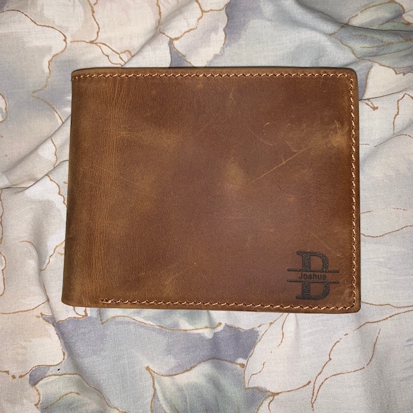 Personalized Men's Leather Wallet - Custom Engraved,personalized ...