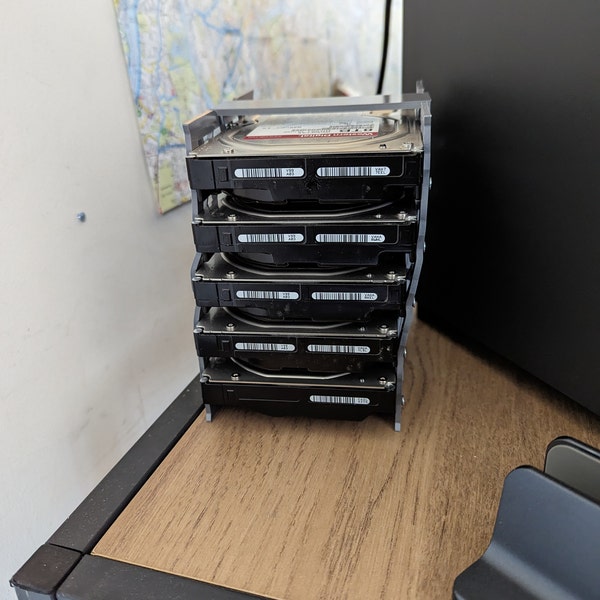 3.5 Inch HDD 5 Hard Drive Caddy Chia Mining Enclosure Stand Hard Drive ...