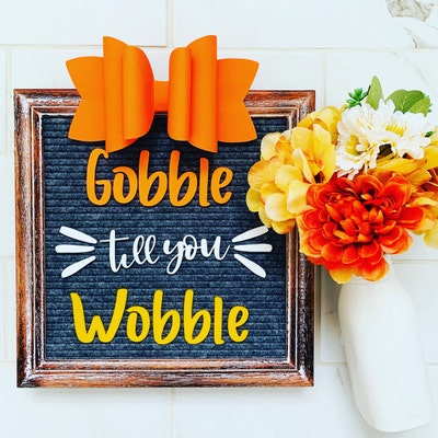 Gobble Till You Wobble Letter Board Icons Thanksgiving Letter Board ...