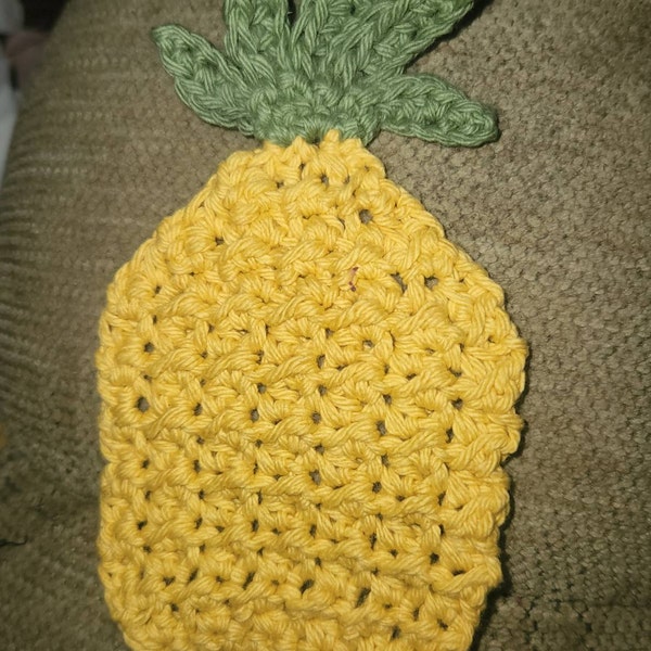 CROCHET PATTERN, Juicy Pineapple Coaster, PDF Download, Crochet ...