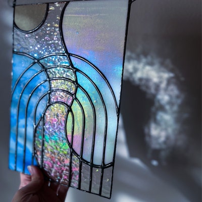 PATTERN Boho Rainbow Panel Stained Glass Pattern Digital Download ...