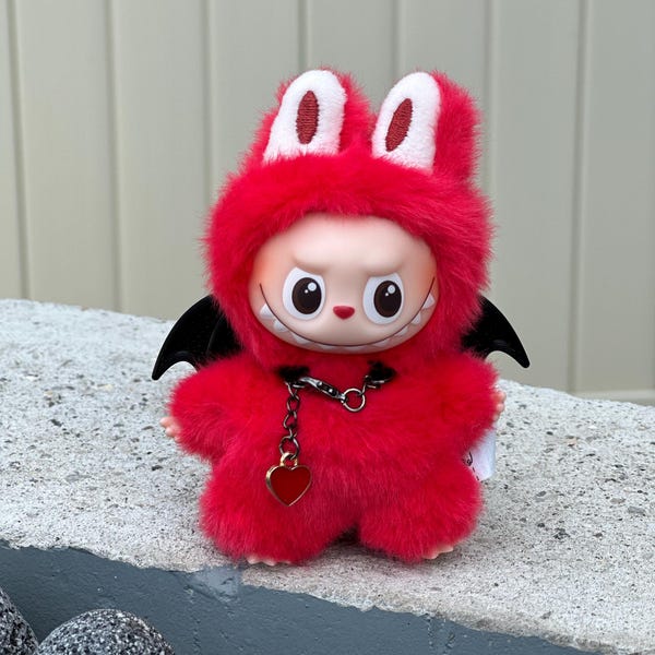Glitter Blue Mouse Ears Fit Labubu, Labubu Outfit, Labubu Keychain ...