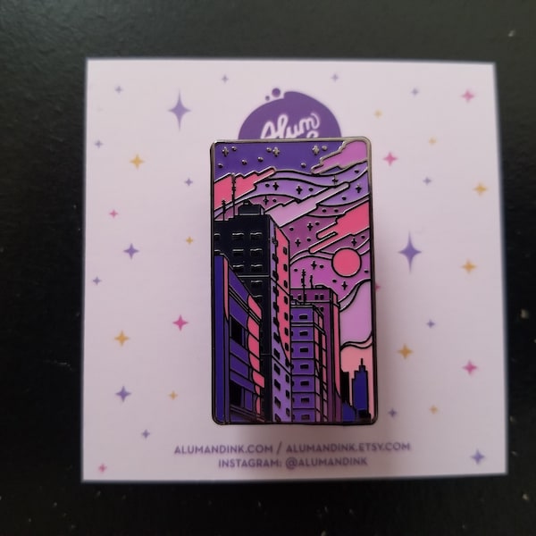Halcyon Sunset Enamel Pin - Etsy