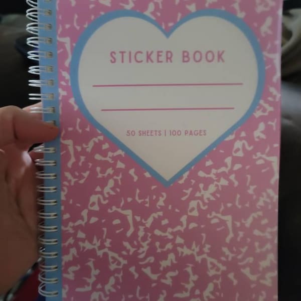 Reusable Retro Y2K Pink Sticker Book - Sticker Collecting Book 100 ...