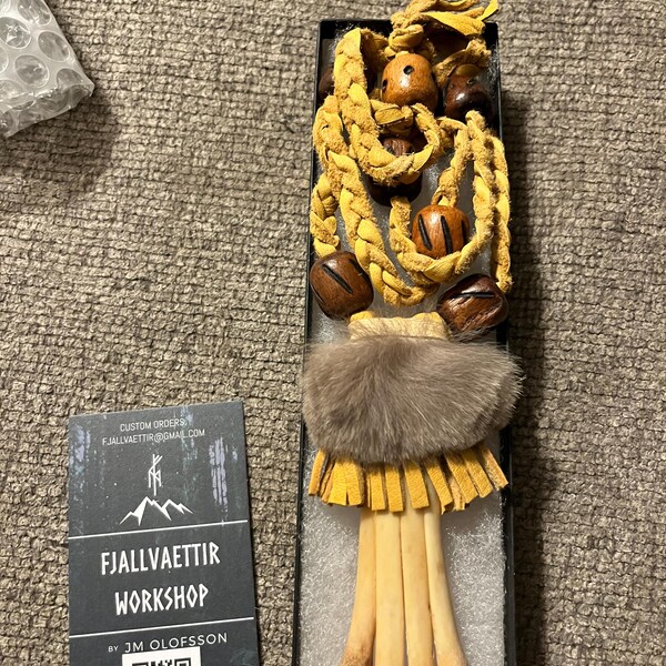 Runecaller Norse Rune Wand Volva Staff Distaff Asatru Altar Divination ...