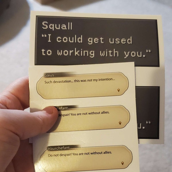 Final Fantasy XIV - Quote Stickers - Sadu Dotharl - Etsy