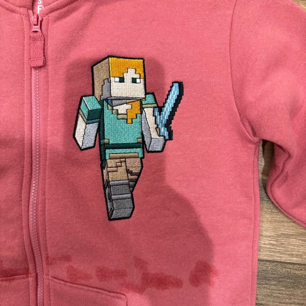 Gamer Alex Embroidery File Pixel Art Pattern, Video Game Character ...