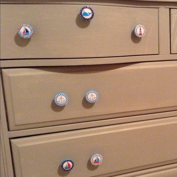 NAUTICAL Knobs Handmade Drawer Pull Harper Sail Away Regatta Jackson ...