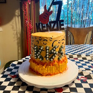Rocker Birthday Cake Topper Personalized Guitar Cake Topper - Etsy