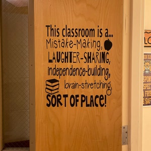 Classroom Door Vinyl Wall Decal Sticker, School Classroom Library Decal ...