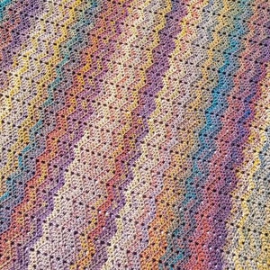 Crochet Pattern / Crochet Blanket / Chevron Stitch / Mandala Yarn ...