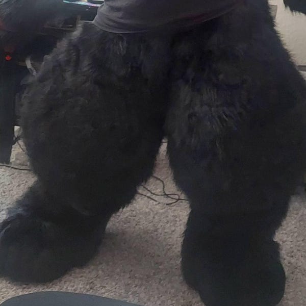 Furry Paws With Star Pattern and Colorful Style | Fluffy Fursuit ...
