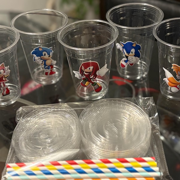 Sonic Birthday Cups Sonic Party Cups Birthday Supplies, Themed Party ...