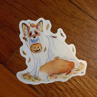 Spooky Ghost Fox Sticker - Etsy