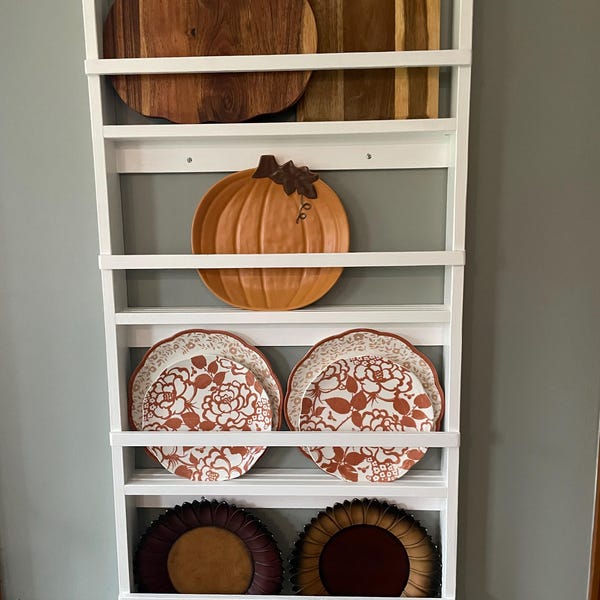 Plate Shelf, Plate Rack, Wall Shelf, Vintage Shelf, Handmade Plate ...