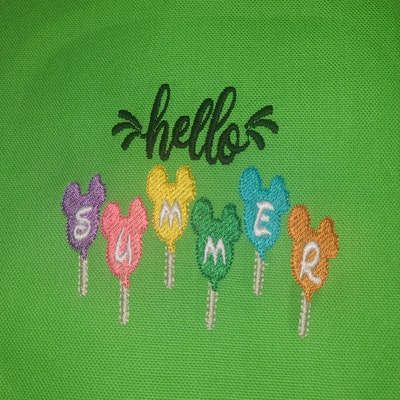Hello Summer Embroidery Designs, Summer Embroidery Files, Candy ...