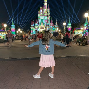 Girls Red Embroidered Disney Jacket, Rhinestone Crystals, Minnie Mouse ...