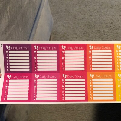 Daily Steps Fitness Planner Weekly Sidebar Planner Stickers to Be Used ...