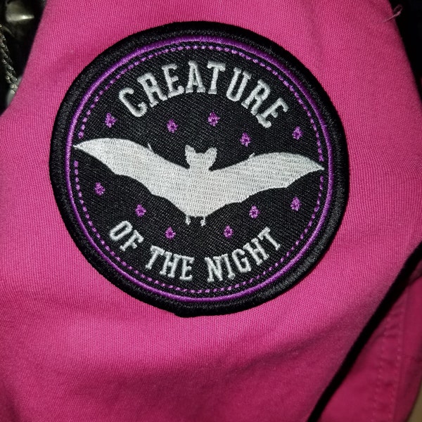 Creature of the Night Embroidered Patch - Etsy