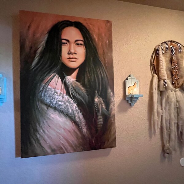 Print on Canvas, Southwestern Painting, Western Art, Indigenous Art ...