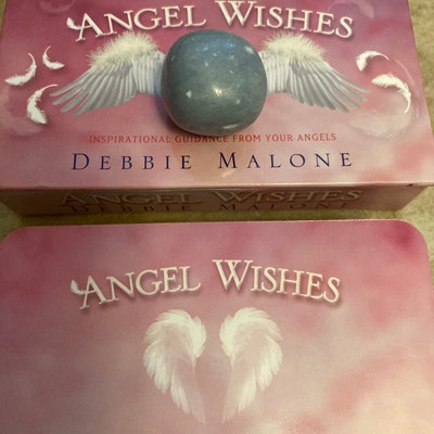 Angel Wishes Guidance/oracle Cards Set With Angelite - Etsy