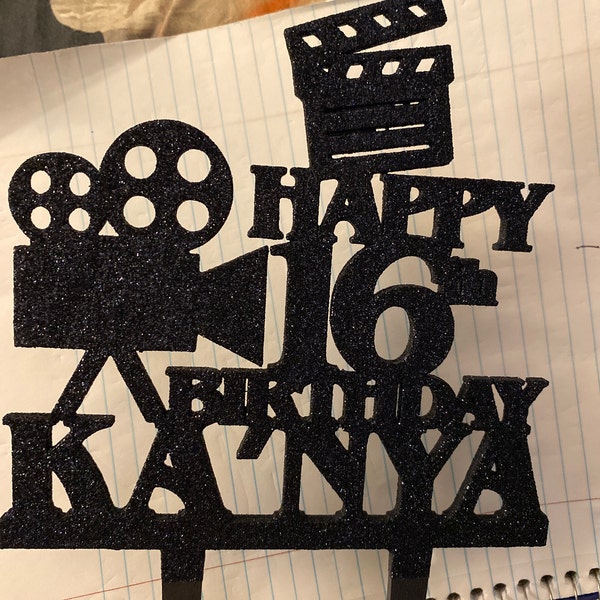 Movie Camera Cake Topper,movie Wedding Cake Topper,hollywood Wedding ...