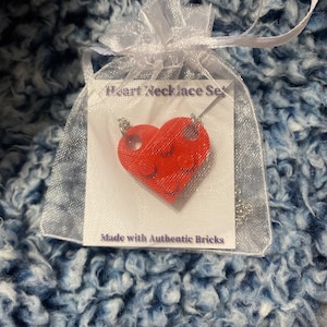 Heart Necklace Set Made With Authentic LEGO® Bricks 100% Stainless ...