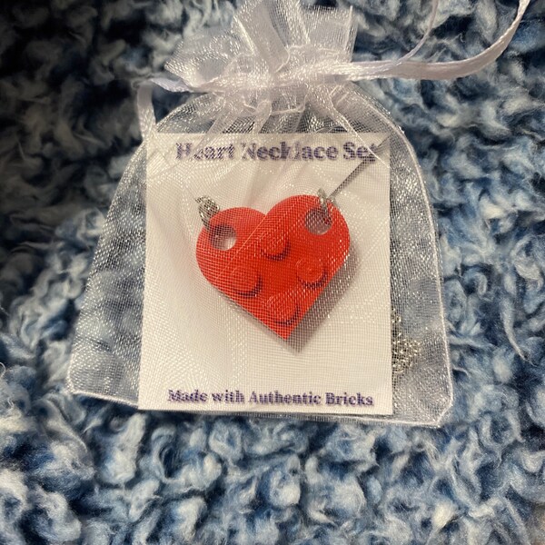Heart Necklace Set - Made With Authentic LEGO® Bricks - Waterproof ...