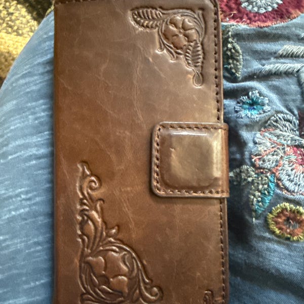 Handmade Leather iPhone Wallet Case: Vintage Book Style - Etsy