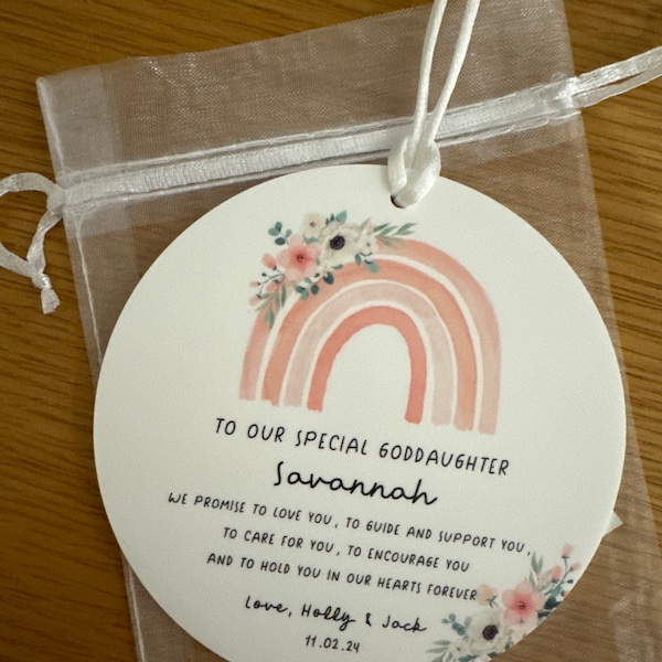 Personalised Goddaughter Gift | Christening Keepsake Plaque | Godparent ...