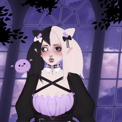 Dark Moon: Animated Vtuber Overlay Pack Minimal, Starry, Elegant Theme ...