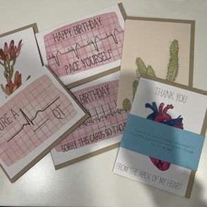 ECG Trace Funny Card Doctor/nurse/paramedic Birthday Cardiology Humour ...