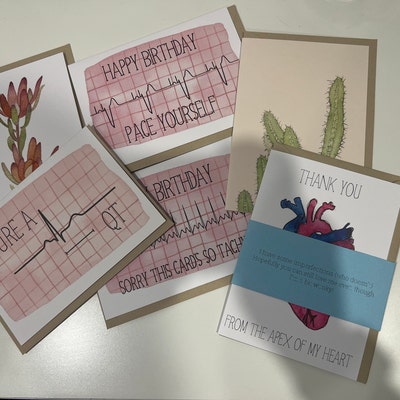 ECG Trace Funny Card Doctor/nurse/paramedic Birthday Cardiology Humour ...