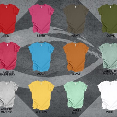 Editable Color Chart Bella Canvas 3001 169 PNG Transparent Files 24 ...