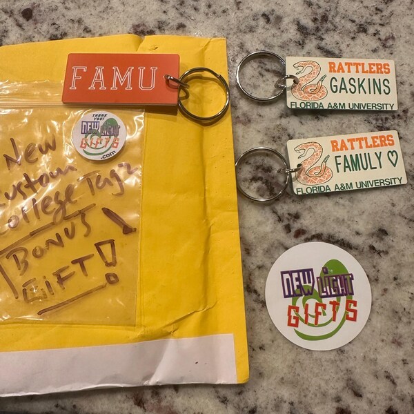 Personalized Neon Keychain Tags - Cutom - Bright Color - Backpack Tag ...